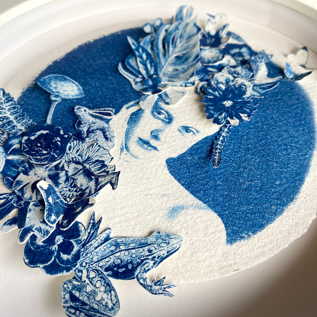 Framed original 3D cyanotype - Sketches In Nature (Ode To Beatrix ...