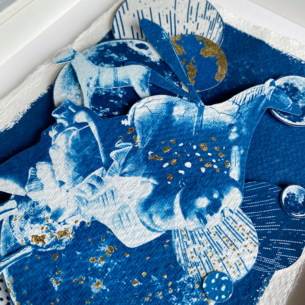 Framed original 3-D gold leaf cyanotype -The Countess Of Counting (The ...